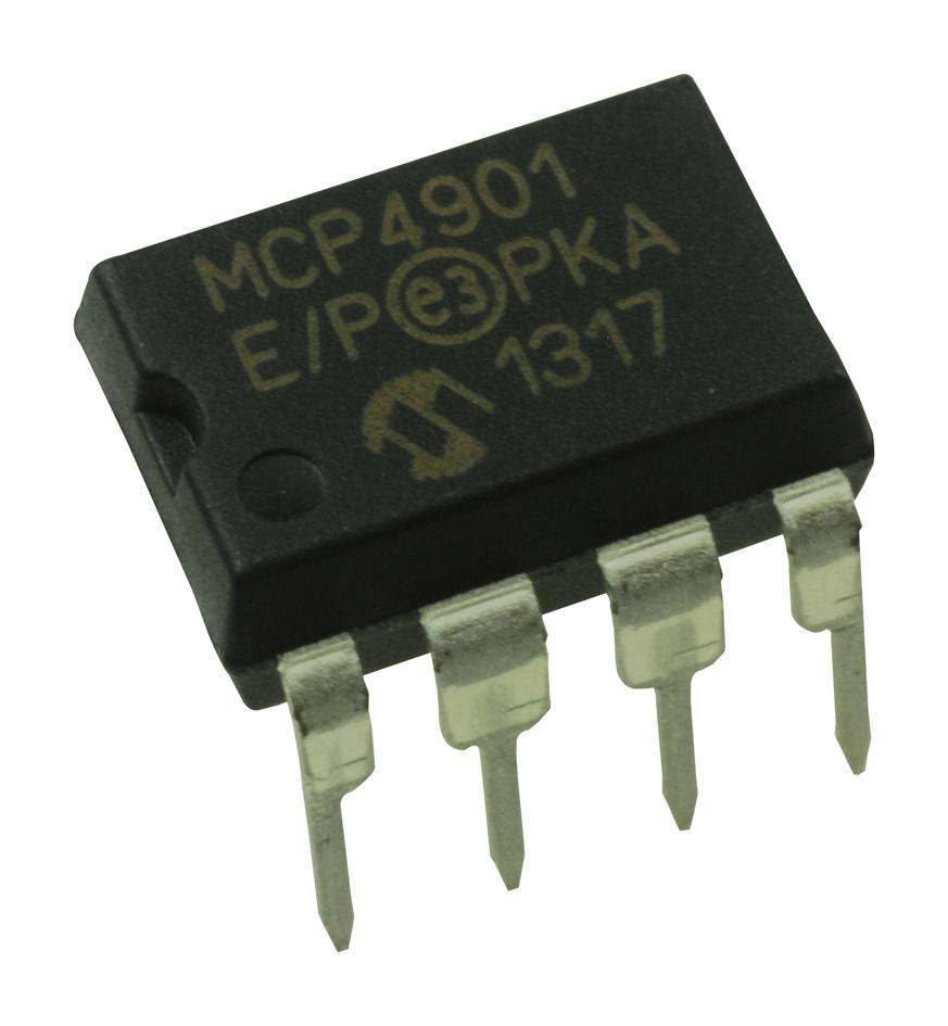 MCP4901-E/P - Microchip - Digital to Analog Converter, 8 bit, Single Ended