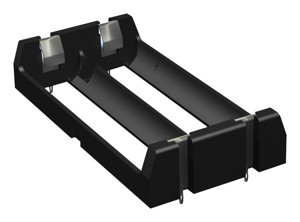 1049P - Keystone - Battery Holder, 18650 x 2, Through Hole