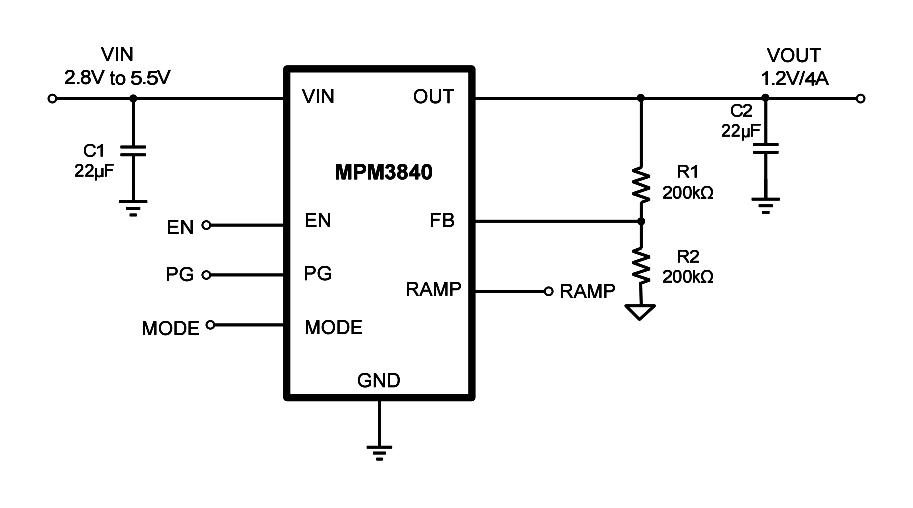MPM3840GQV-P - Monolithic Power Systems (mps) - DC/DC POL Converter, Adjustable, Sync Buck