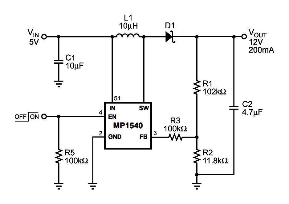 MP1540DJ-LF-P - Monolithic Power Systems (mps) - DC-DC Switching Boost (Step Up) Regulator, 2.5V ...