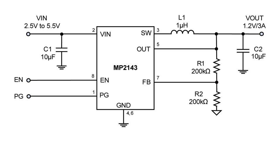 MP2143HGD-P - Monolithic Power Systems (mps) - DC-DC Switching Synchronous Buck Regulator, 2.5V ...