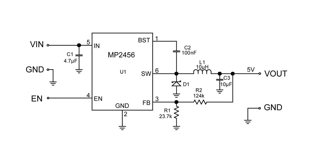 MP2456GJ-Z - Monolithic Power Systems (mps) - DC-DC Switching Buck (Step Down) Regulator, 4.5V ...