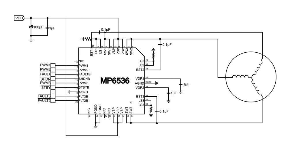 MP6536DU-LF-P - Monolithic Power Systems (mps) - Motor Driver/Controller, Three Phase DC ...