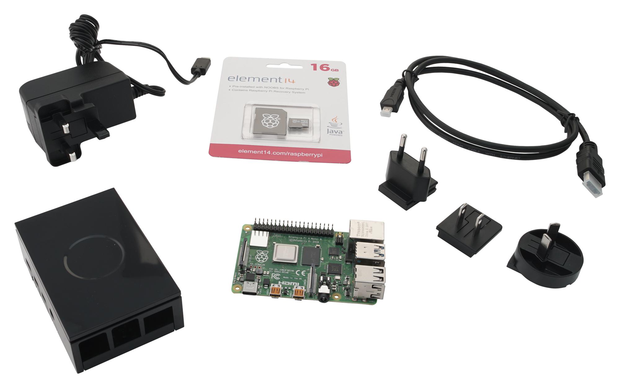 RPI4 STARTER KIT (BLACK). - Multicomp Pro - Starter Kit, Raspberry Pi ...