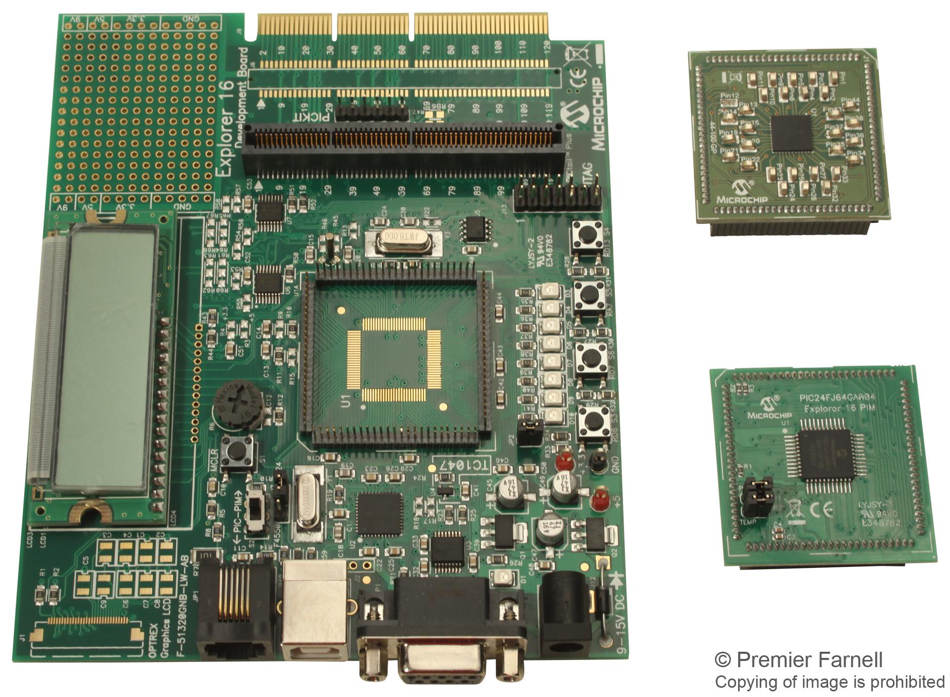 DM240002 - Microchip - Development Kit, Explorer 16, 44-Pin Board
