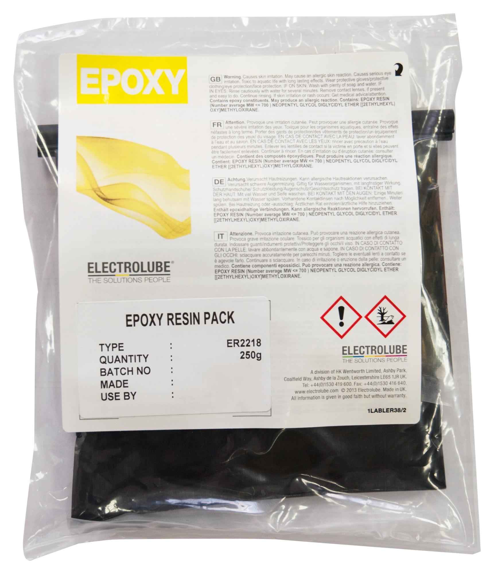 ER2218RP250G - Electrolube - Epoxy Resin, Flame-Retardant, Low Viscosity