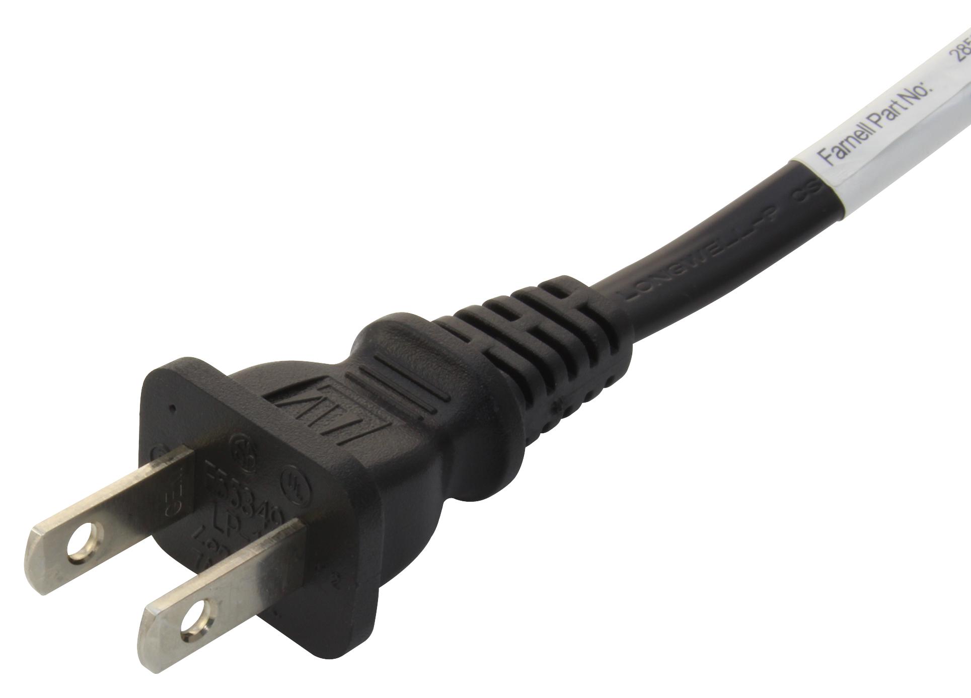 GW-151688 - Multicomp Pro - Mains Power Cord, NEMA 1-15P to IEC 60320 ...