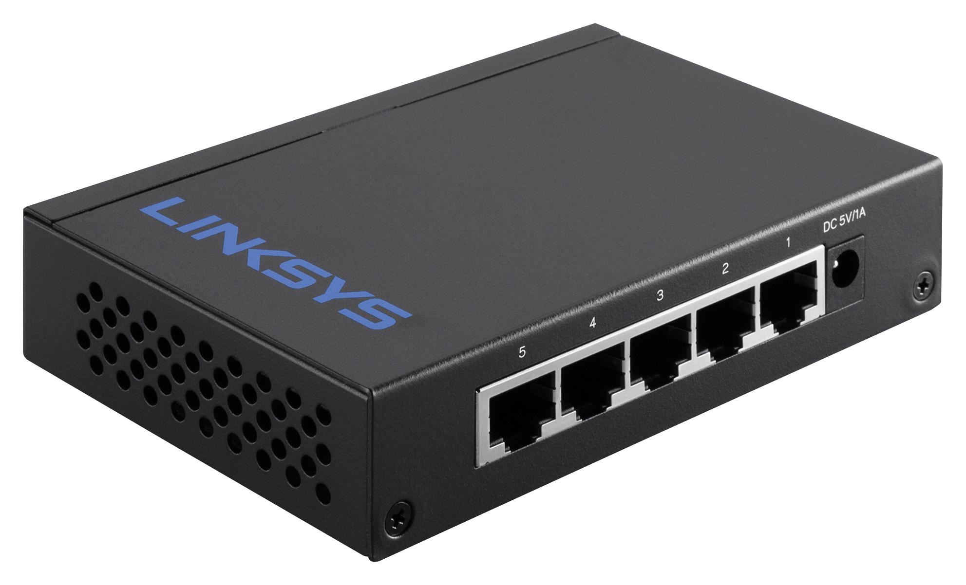 LGS105 - Linksys - Switch, 5 Ports, Commercial
