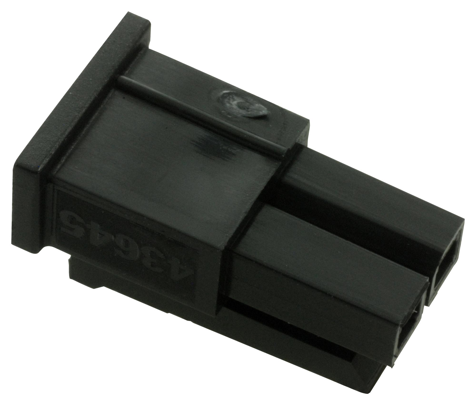 43645-0200 - Molex - Connector Housing, Single Row, Micro-Fit 3.0 43645 Series