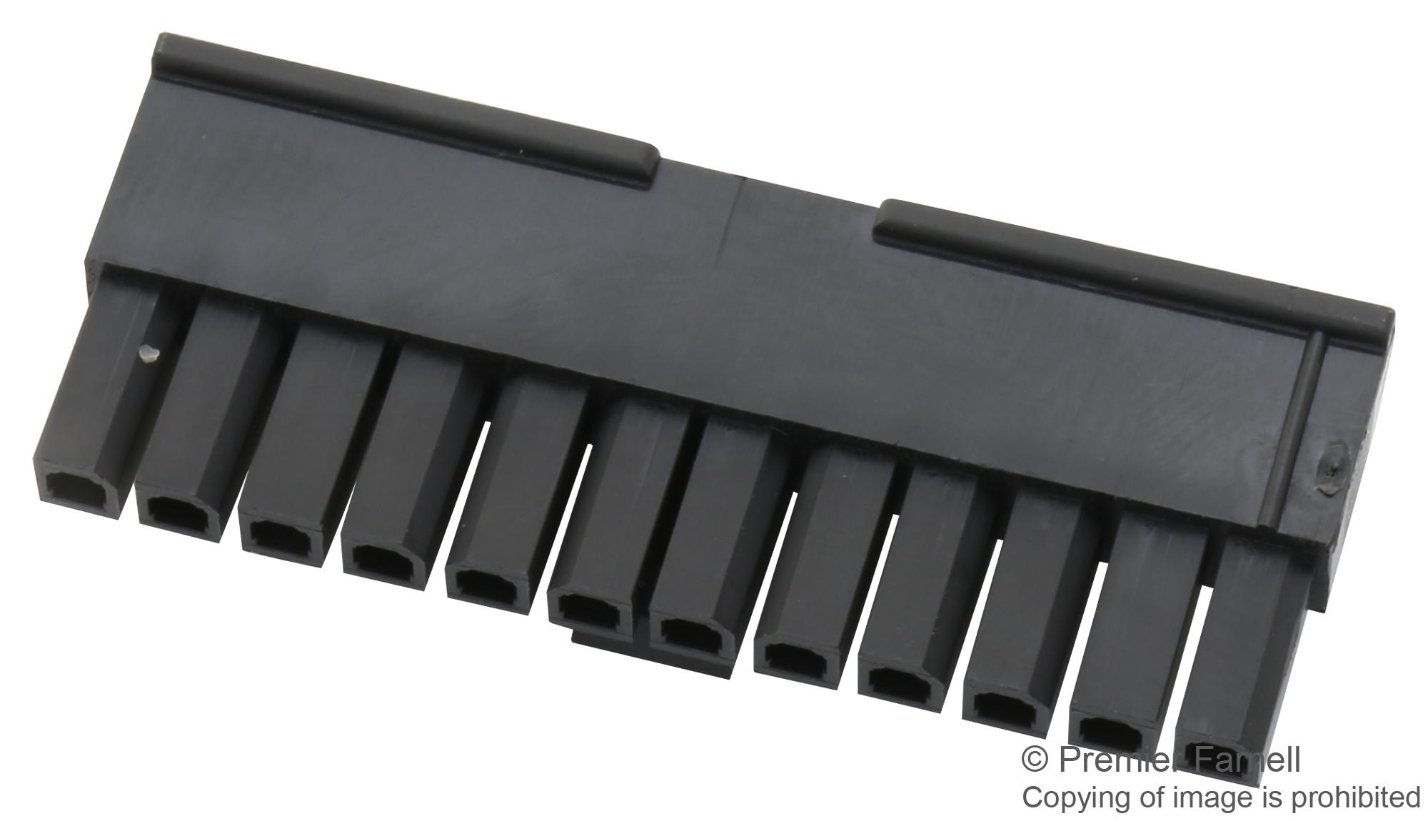 43645-1200 - Molex - Connector Housing, Single Row, Micro-Fit 3.0 43645 Series