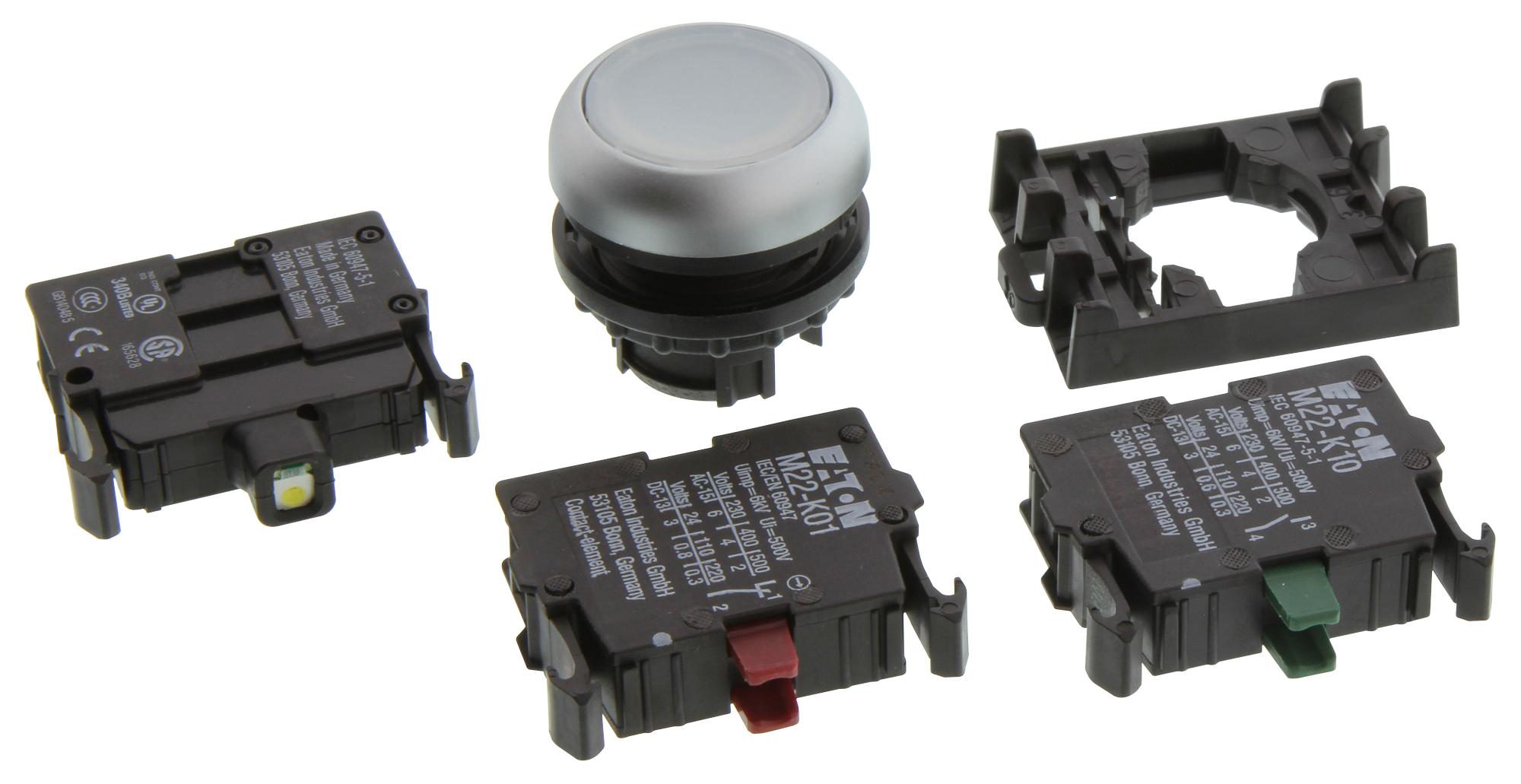 M22-DL-W/K11/W - Eaton Moeller - Industrial Pushbutton Switch, RMQ-Titan M22 Series, 22.5 mm