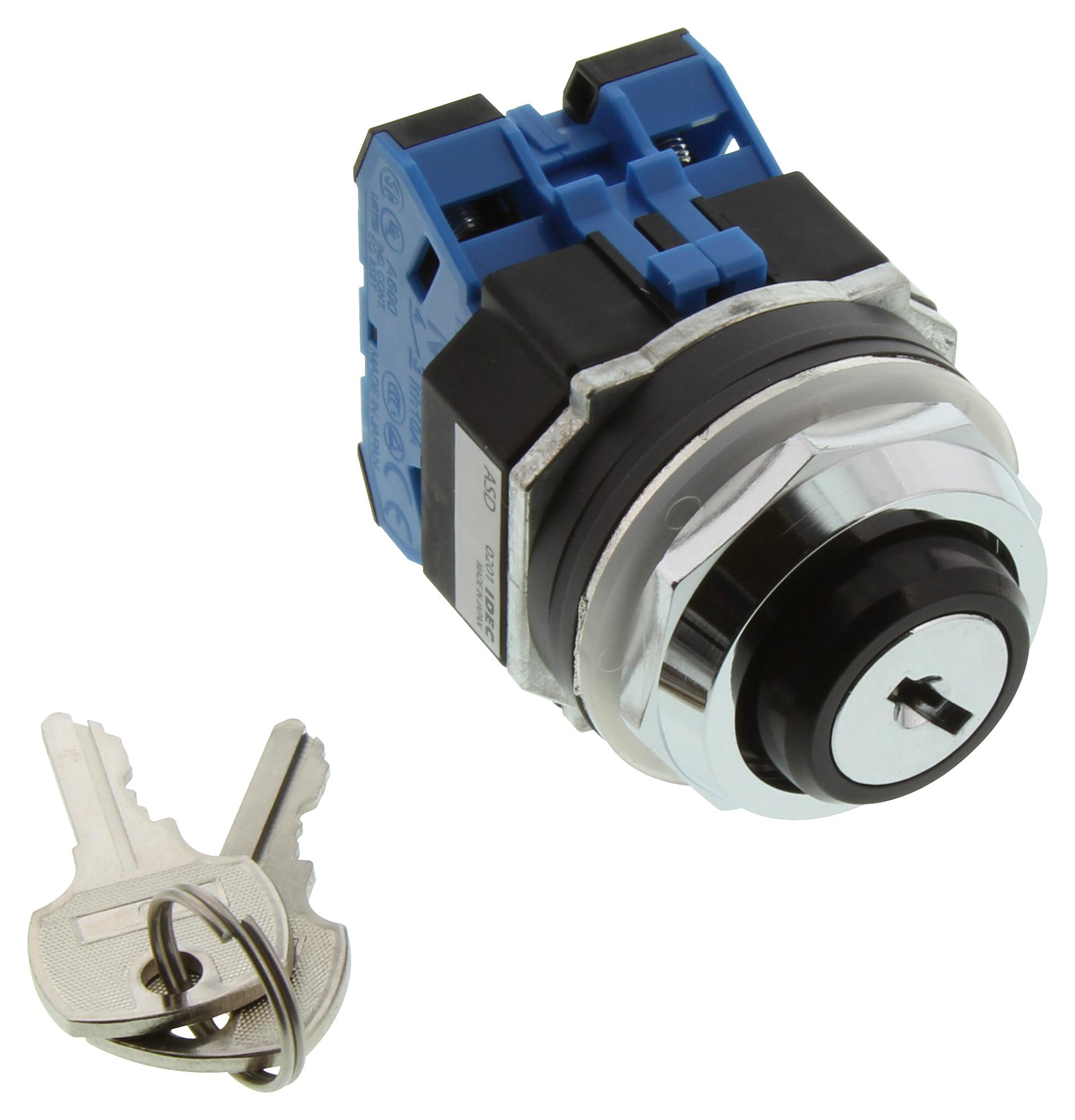 ASD2K20NU - Idec - Keylock Switch, Push-Pull, DPST-NO