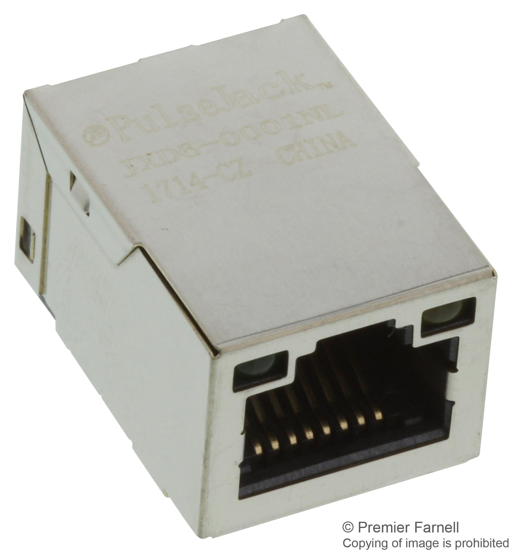 JXD6-0001NL - Pulse Electronics - Modular Connector, RJ45 Jack, 1 x 1 ...