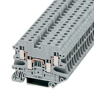 XBUT4D22BU - Omega - DIN Rail Mount Terminal Block, 4 Positions, 26 AWG