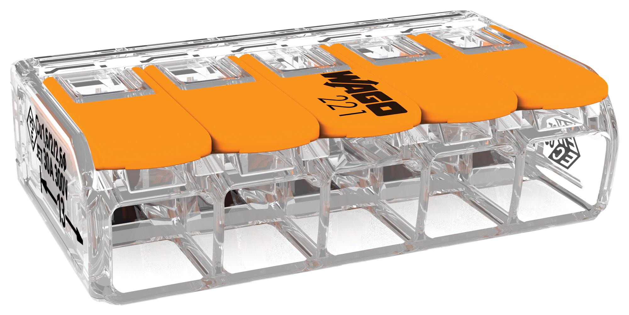 221-615 - Wago - Pluggable Terminal Block, Lever-Nuts, 5 Positions