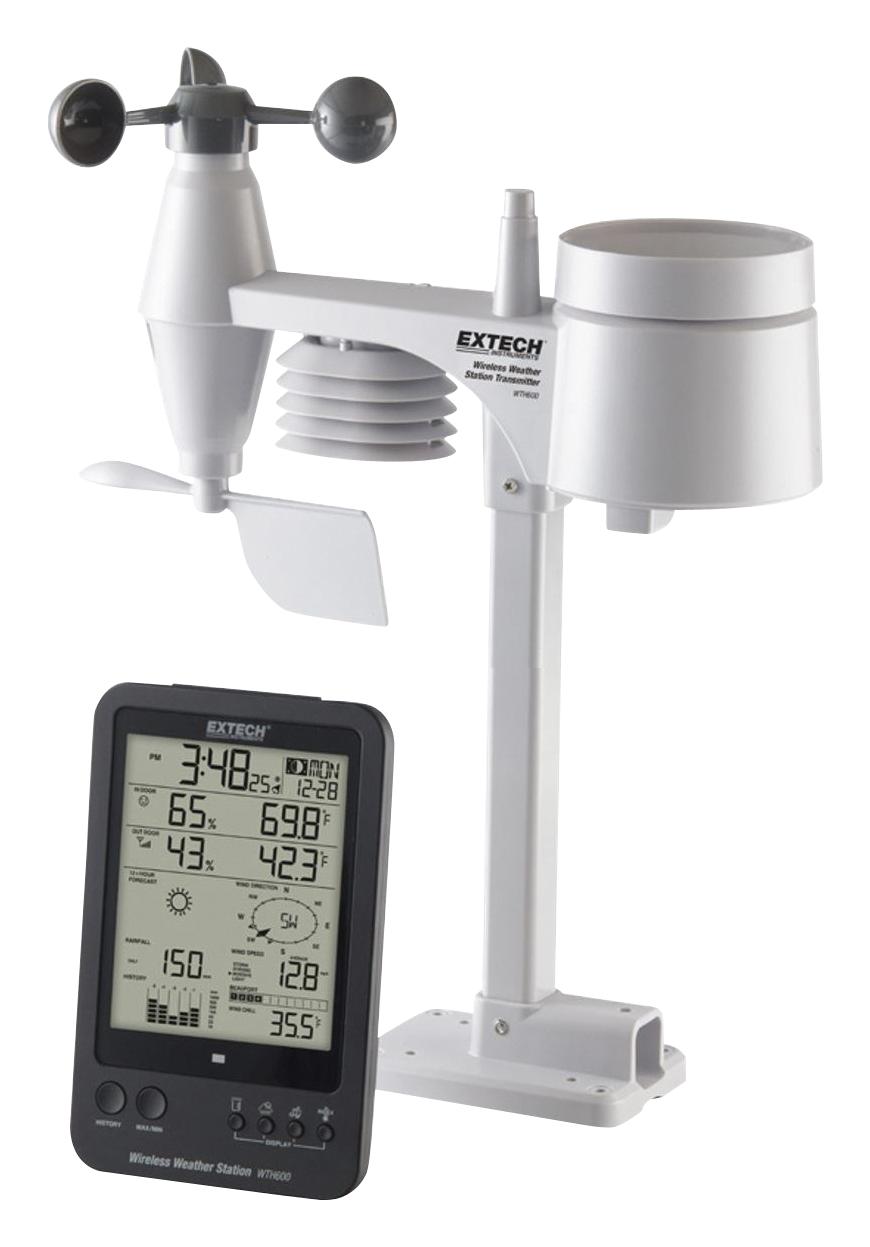 WTH600-KIT - Extech Instruments - Wireless Weather Station Kit, Indoor ...