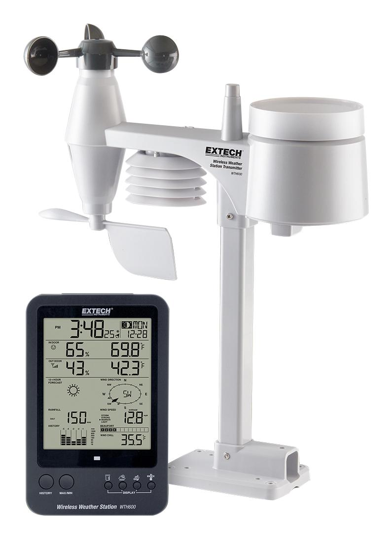 WTH600-KIT - Extech Instruments - Wireless Weather Station Kit, Indoor ...