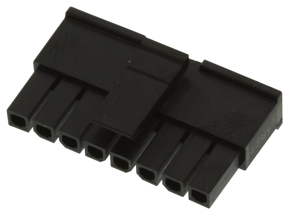 43645-0800 - Molex - Connector Housing, Single Row, Micro-Fit 3.0 43645 Series