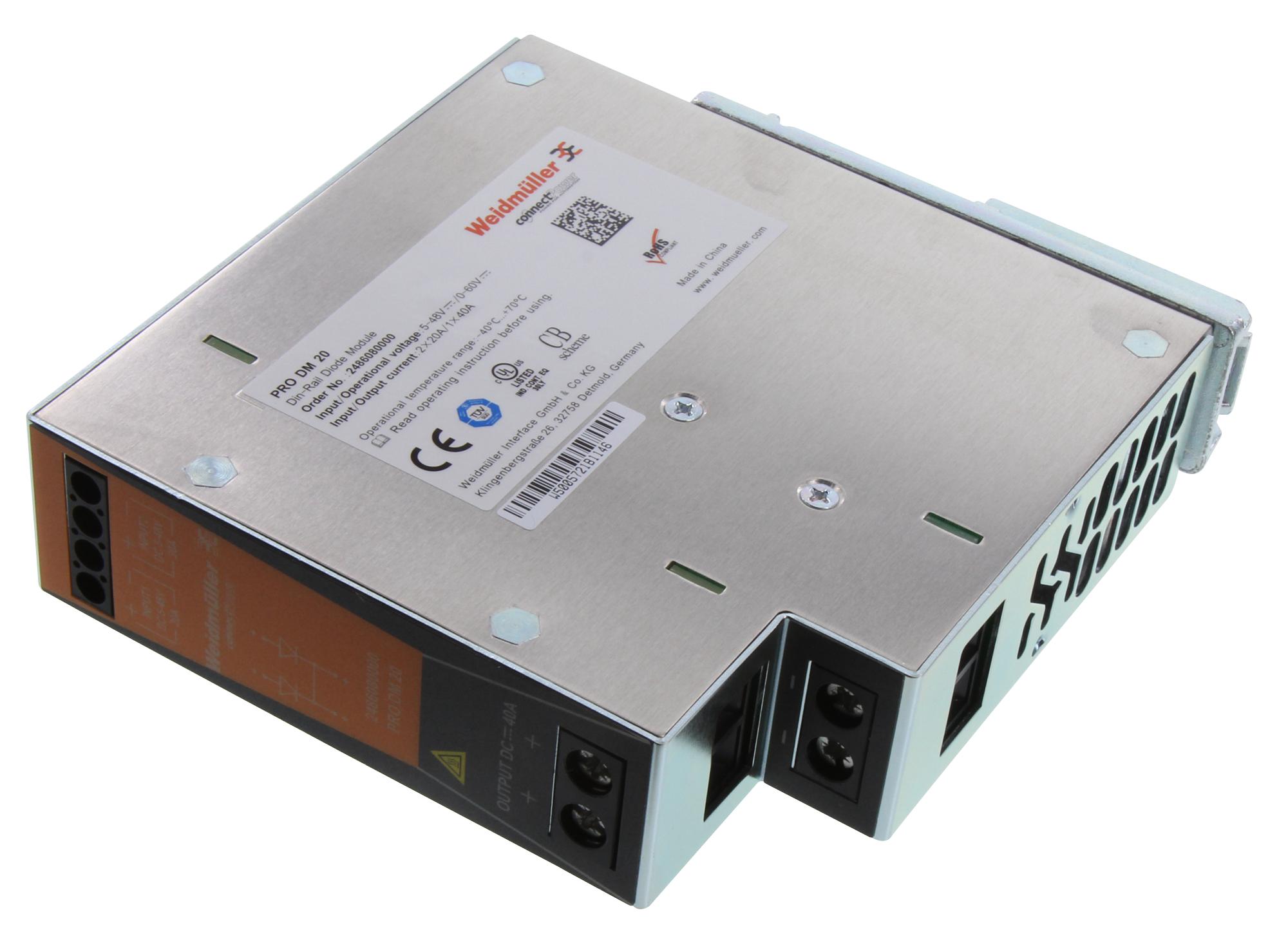 2486080000 - Weidmuller - Power Supply Accessory, Diode Module, DIN Rail