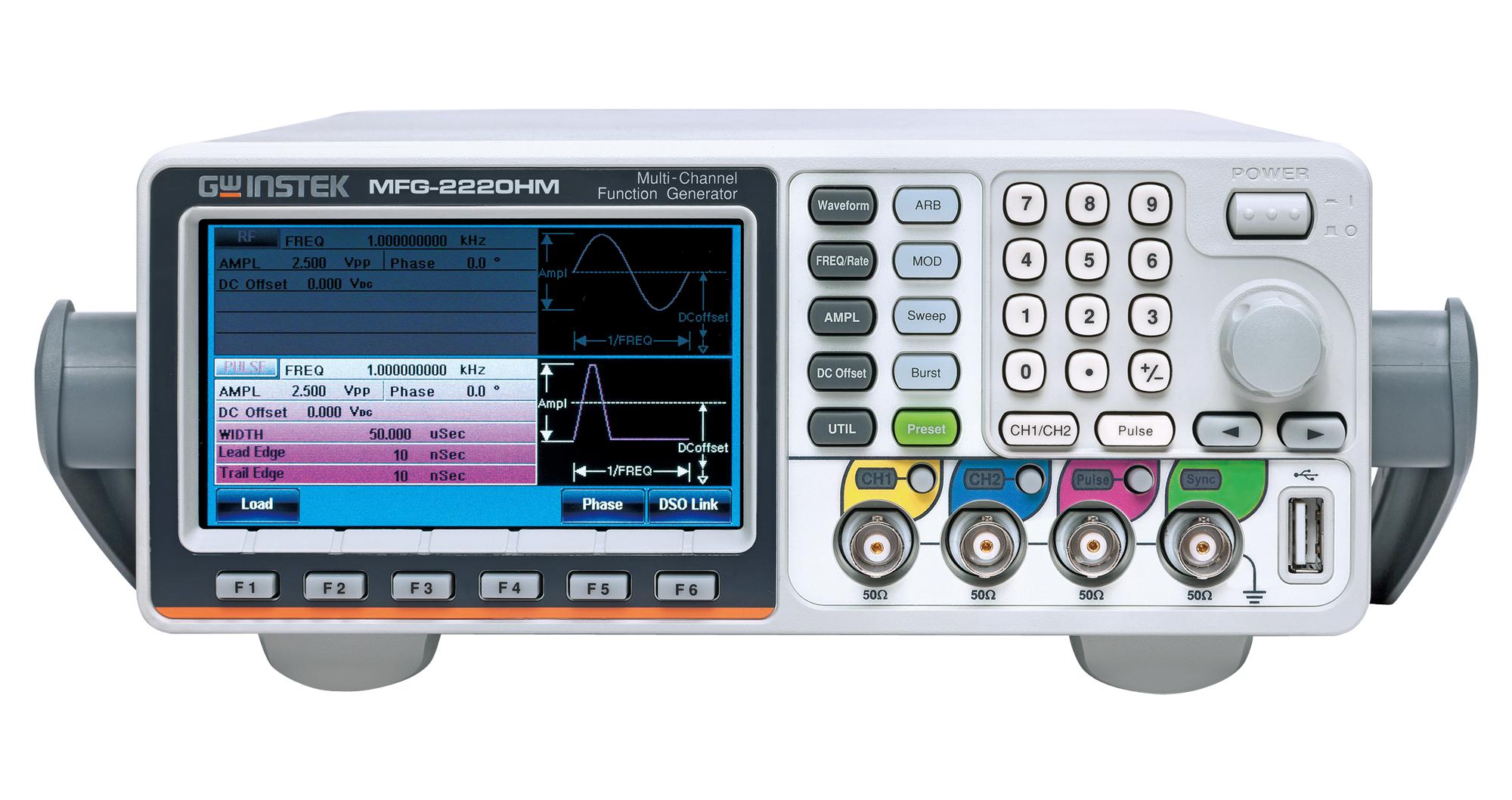MFG-2220HM - Gw Instek - FUNCTION GENERATOR, 2-CH, 200MHZ