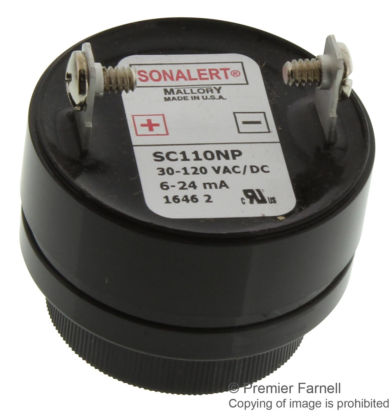 SC110NP - Mallory - Transducer, Piezo, Alarm