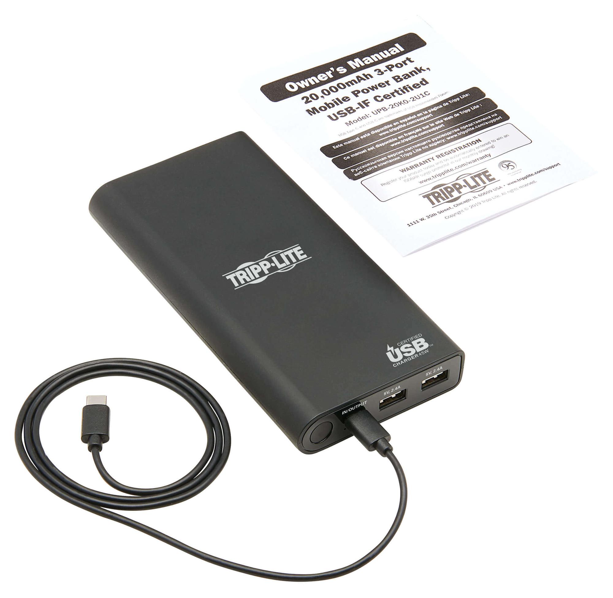 UPB-20K0-2U1C - Eaton Tripp Lite - POWERBANK, WIRELESS, 2.25A/2.4A