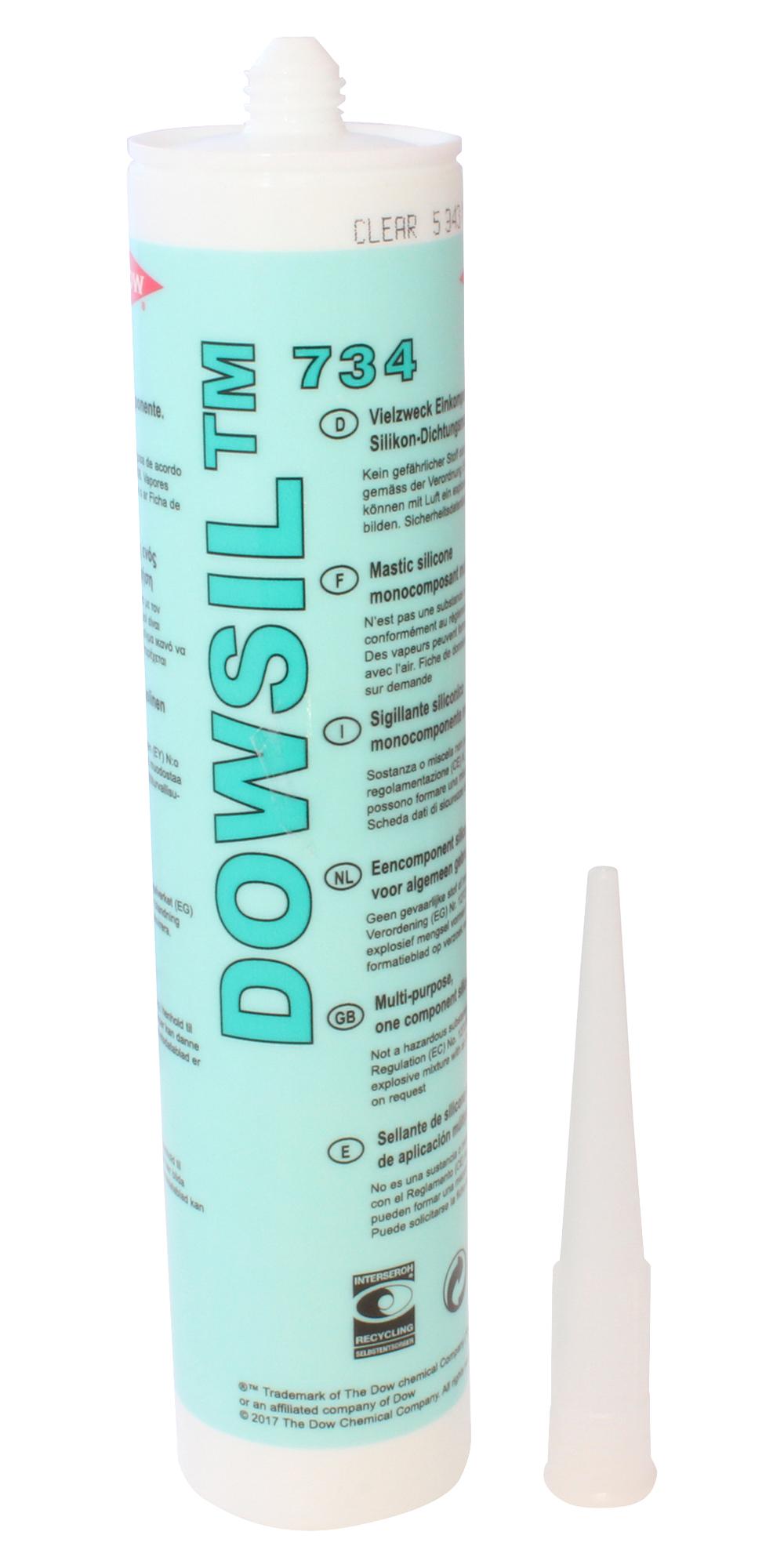 734 CLEAR 310ML - Dow - Sealant, Silicone, General Industrial Bonding
