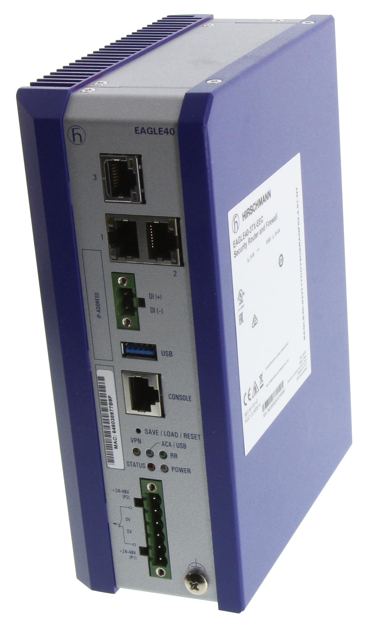 EAGLE40-3TX-EEC - Hirschmann - 3PORT NEXT-GEN INDUS FIREWALL, RJ45