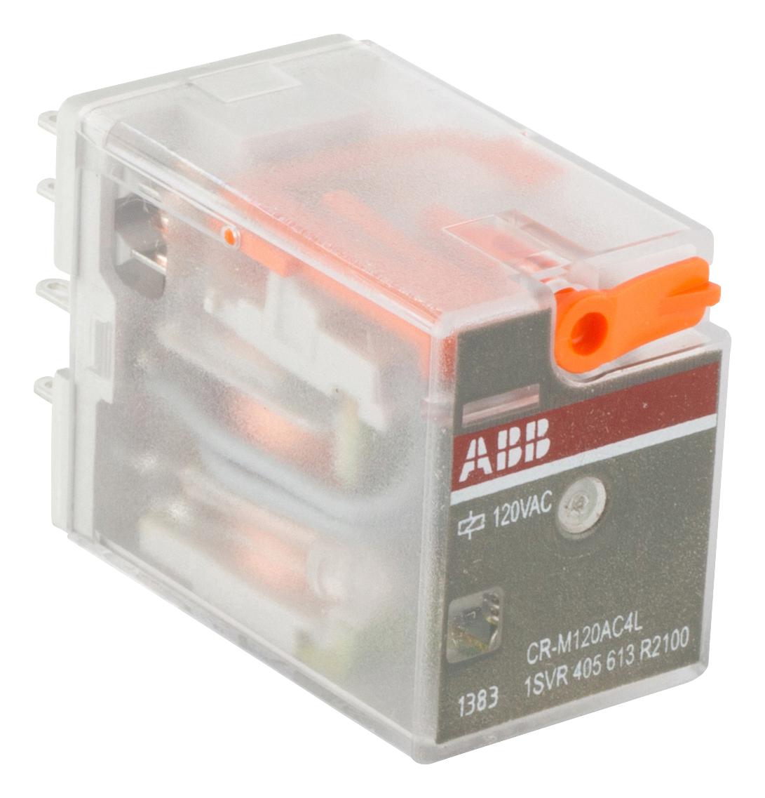 1SVR405613R2100 - Abb - Power Relay, 4PDT, 120 VAC