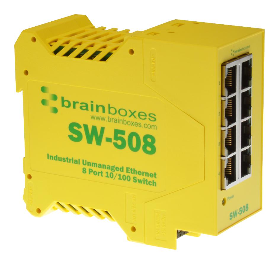 SW-508 - Brainboxes - Switch, 8 Ports, Industrial