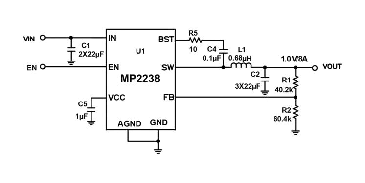 MP2238GD-Z - Monolithic Power Systems (mps) - DC-DC Switching Synchronous Step-Down Regulator ...