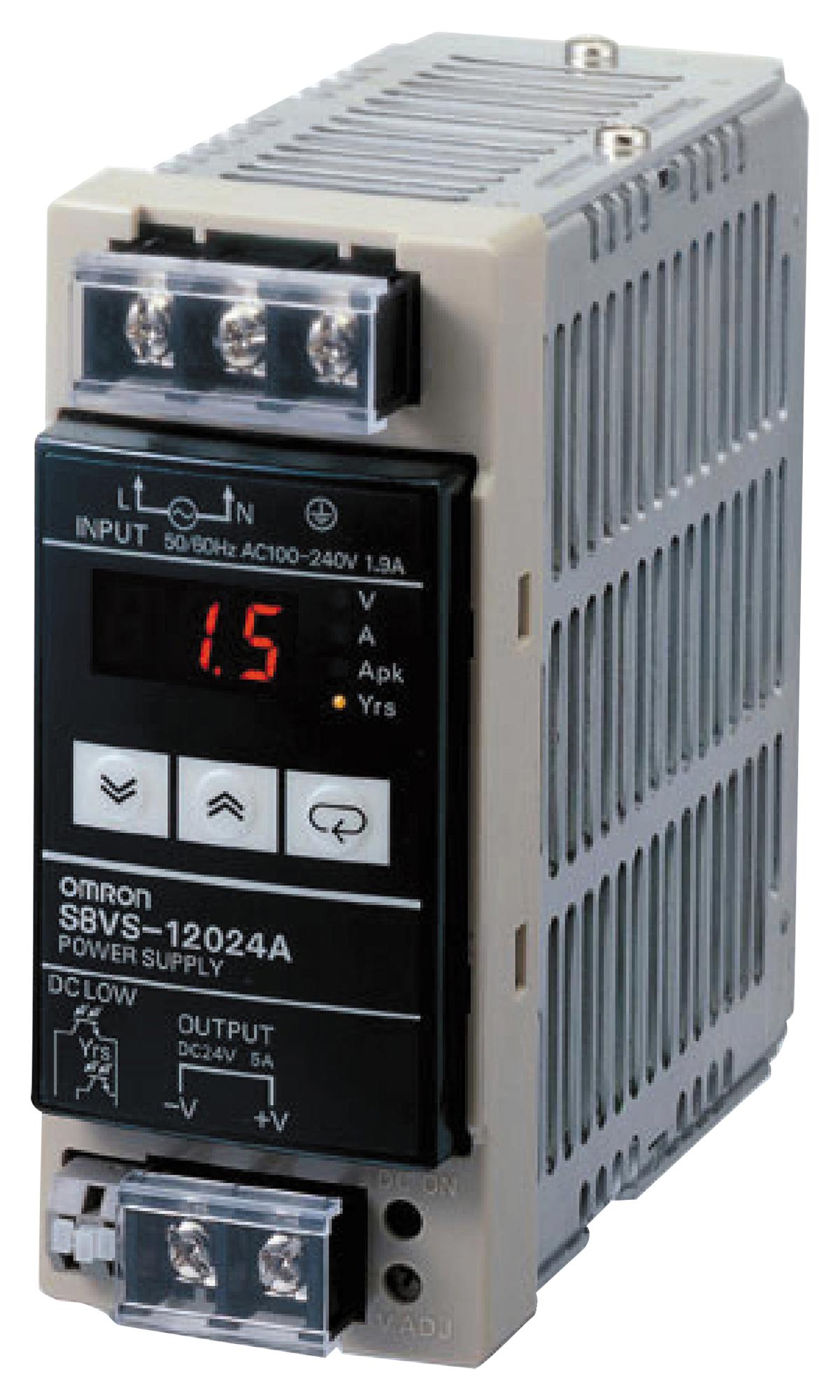 S8VS-12024AP - Omron Industrial Automation - AC/DC DIN Rail Power Supply (PSU), 1 Output, 120 W