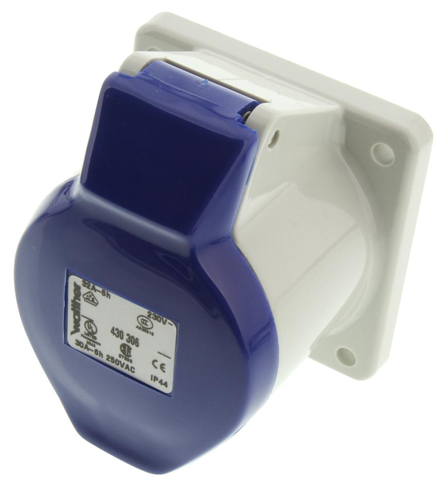430306 - Walther - Power Entry Connector, 32 A, 230 V