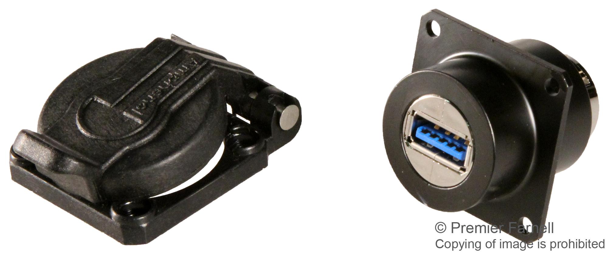 USB3F2ZNSCC - Amphenol Pcd - USB Sealed Connector, USB Type A, USB 3.0