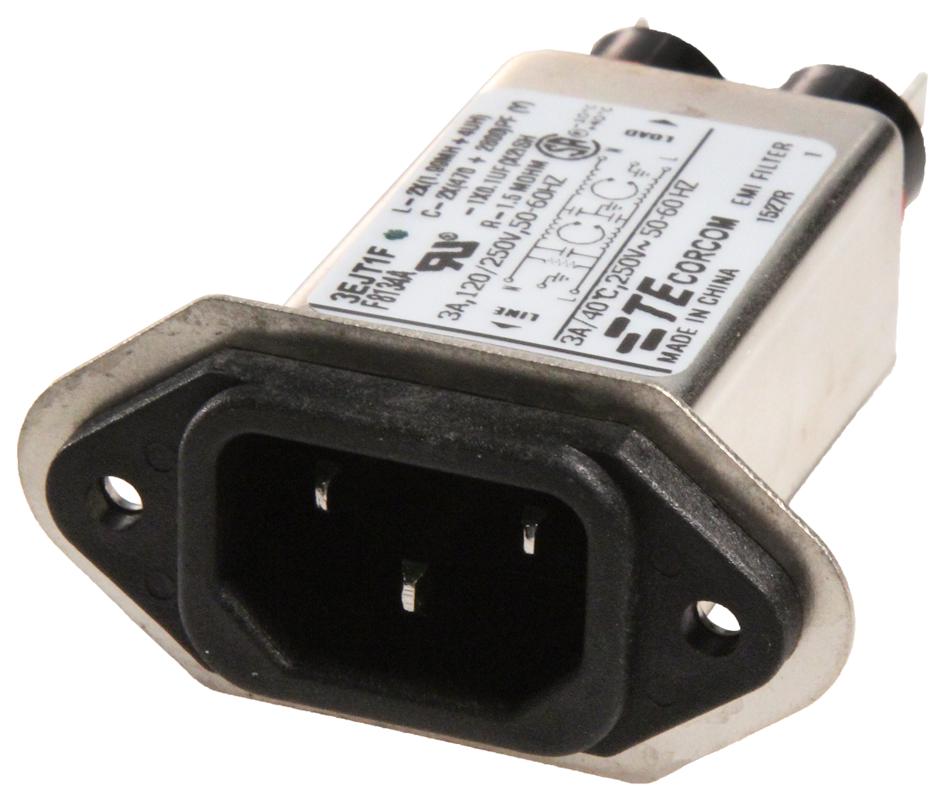 3EJT1F - Corcom - Te Connectivity - Filtered IEC Power Entry Module ...