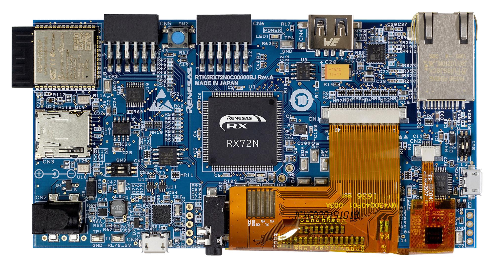 RTK5RX72N0C00000BJ - Renesas - Envision Kit, 32 bit, RX Family/RX700 Series