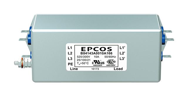 B84143A0010A166 - Epcos - Power Line Filter, General Purpose, 520 VAC