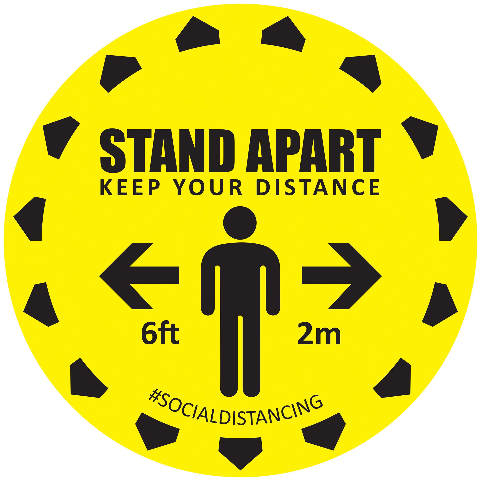 MP004340 - Multicomp Pro - Safety Sign, Coronavirus Social Distancing ...