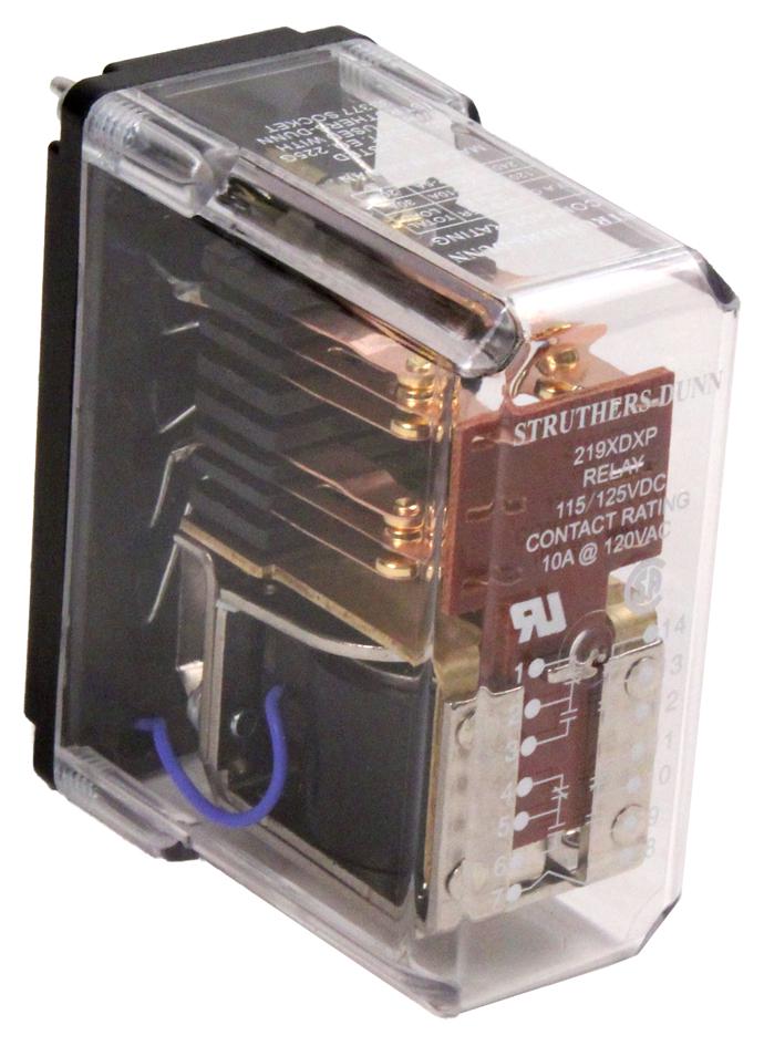 219XDXP-115/125VDC - Struthers-dunn - Power Relay, 4PDT, 125 VDC