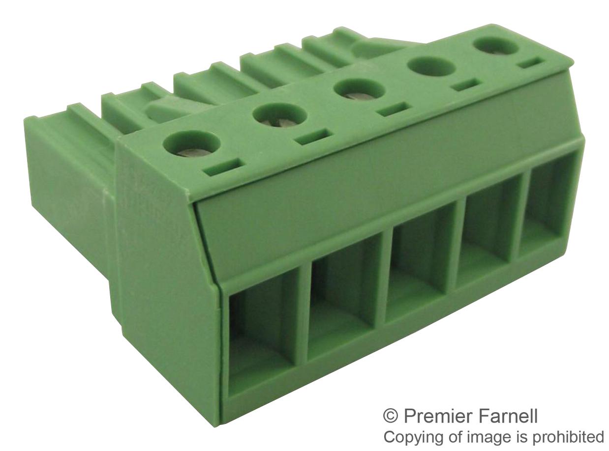 1804933 - Phoenix Contact - Pluggable Terminal Block, 7.62 mm, 5 Positions