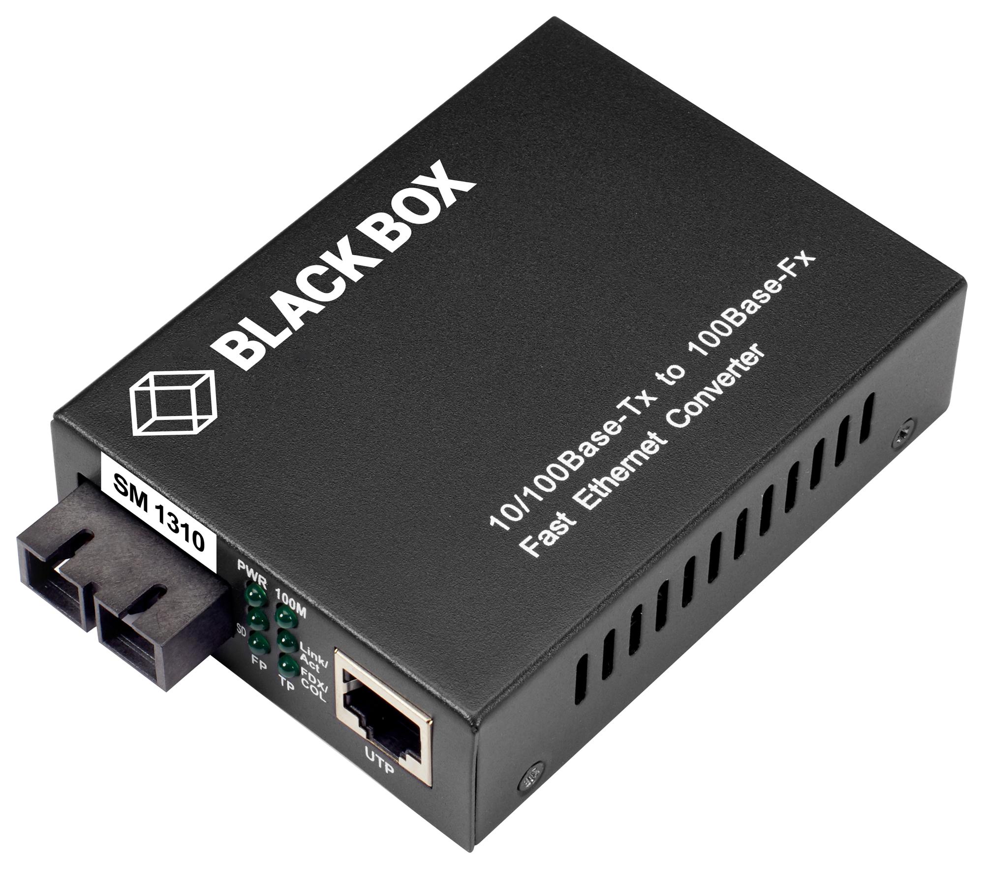 LHC212A - Black Box - Media Converter, 10/100-Mbps Copper to 10/100 ...