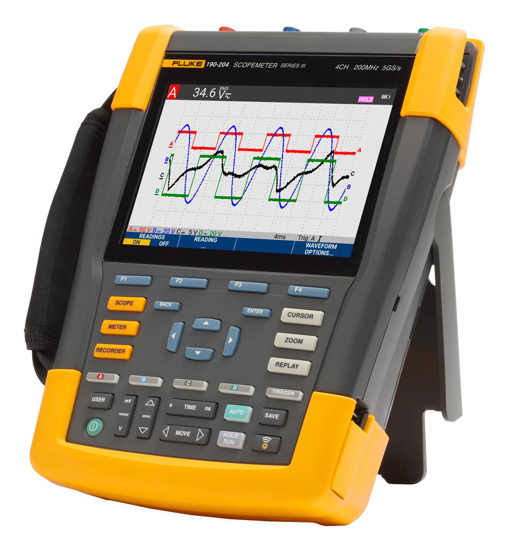 FLUKE-190-204-III - Fluke - Oscilloscope, Scopemeter 190 Series III, 4 ...