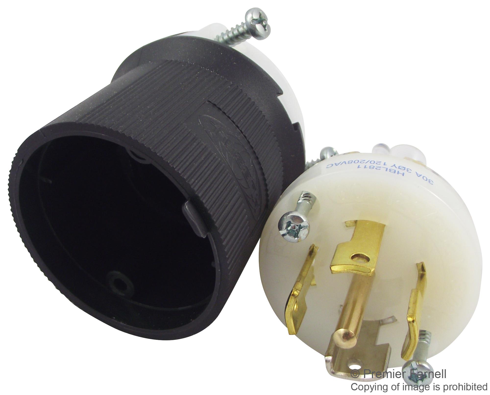 HBL2811 - Hubbell Wiring Devices - Power Entry Connector, 4P5W, 3PH