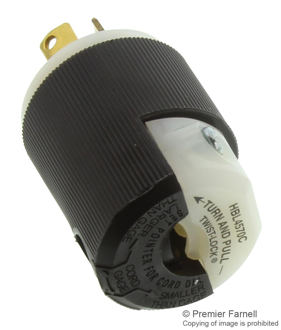 HBL4570C - Hubbell Wiring Devices - Power Entry Connector, 2P3W, L6-15