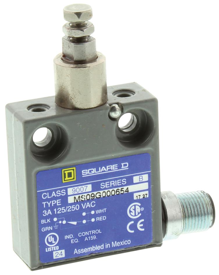 9007MS09G000654 - Schneider Electric - Limit Switch, Plunger, SPDT