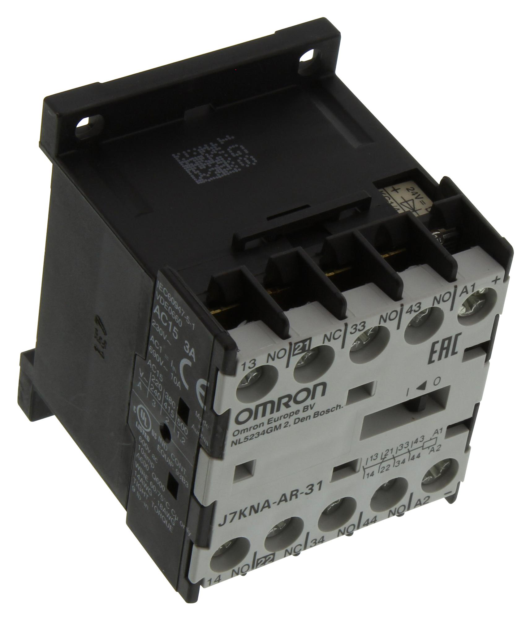 J7KNA-AR-31 24VS - Omron Industrial Automation - Contactor, DIN Rail, 3PST-NO