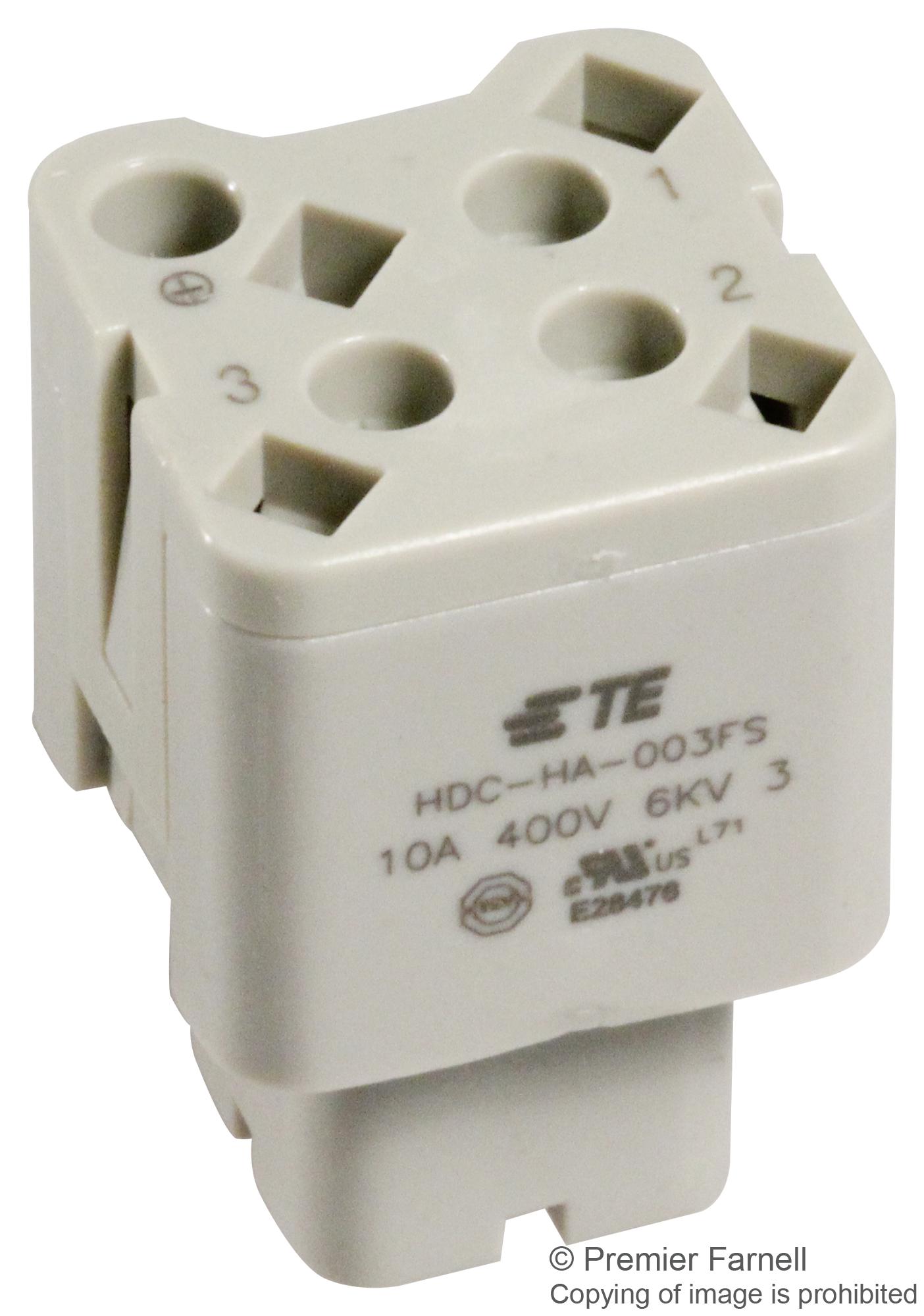 HA-003-FS - Amp - Te Connectivity - Heavy Duty Connector, HDC Series ...