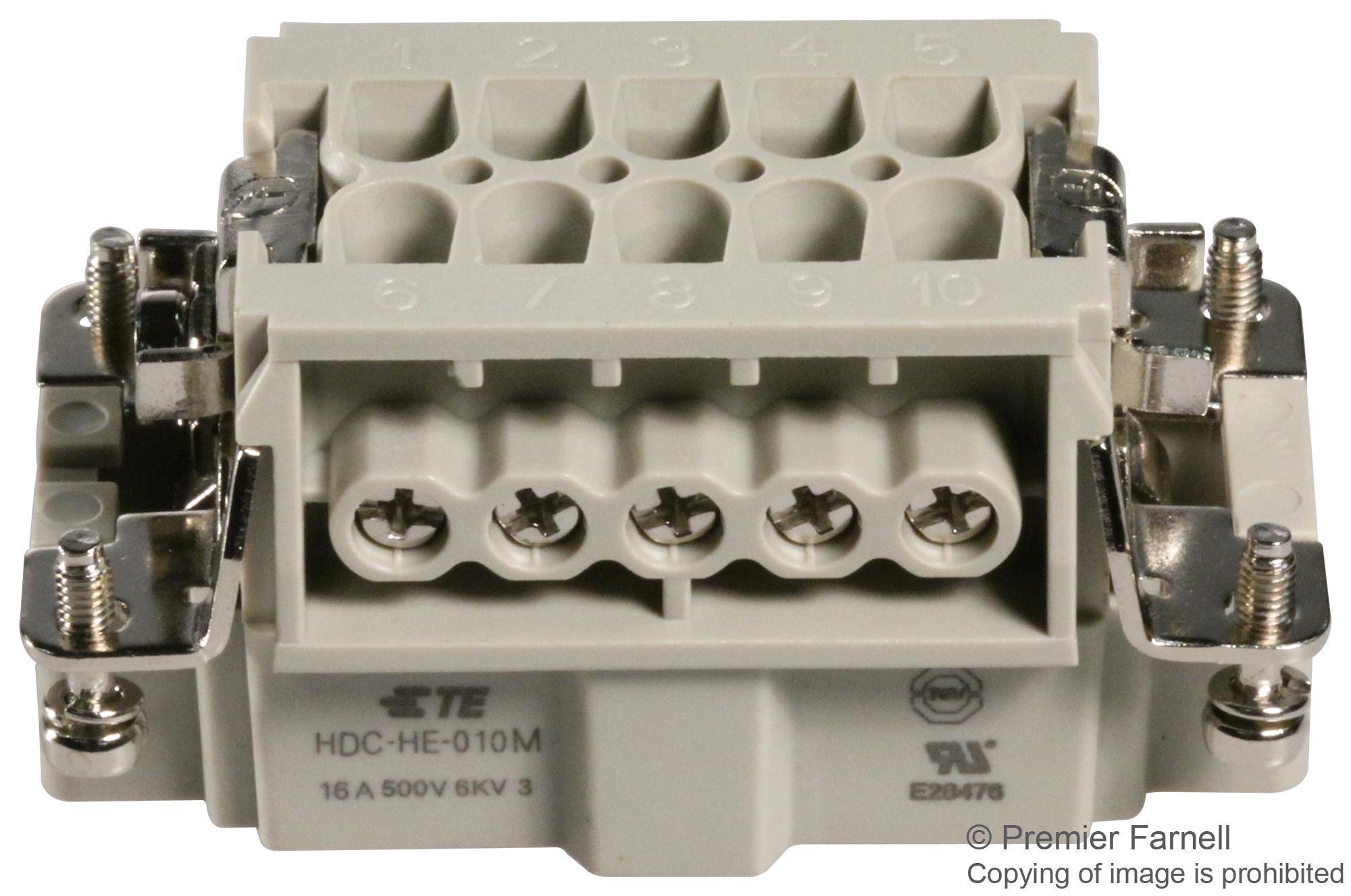 HE-010-M - Amp - Te Connectivity - Heavy Duty Connector, HDC Series, Insert