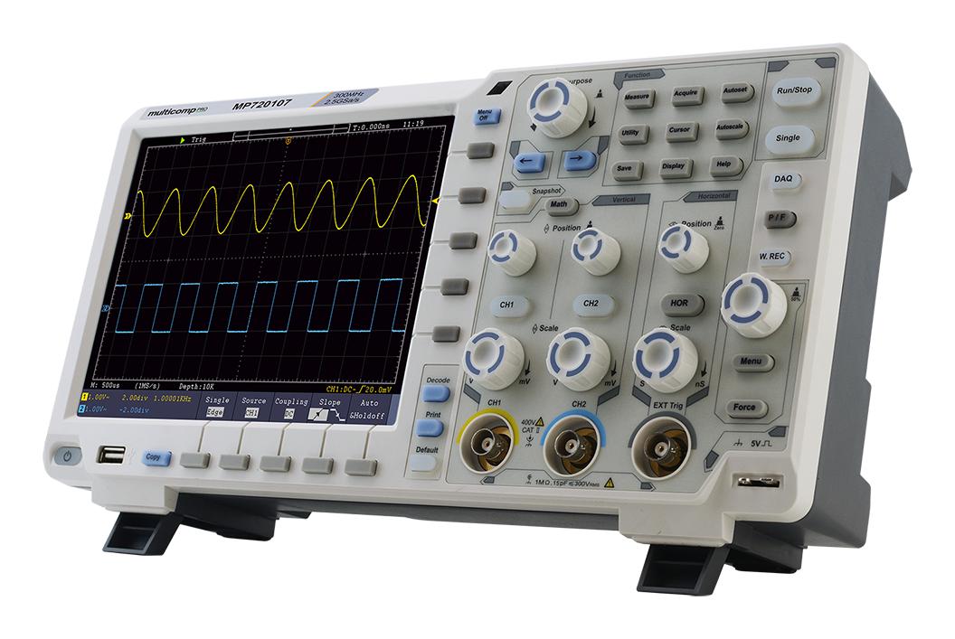 MP720107 US - Multicomp Pro - Digital Oscilloscope, 2+1 Channel, 300 MHz