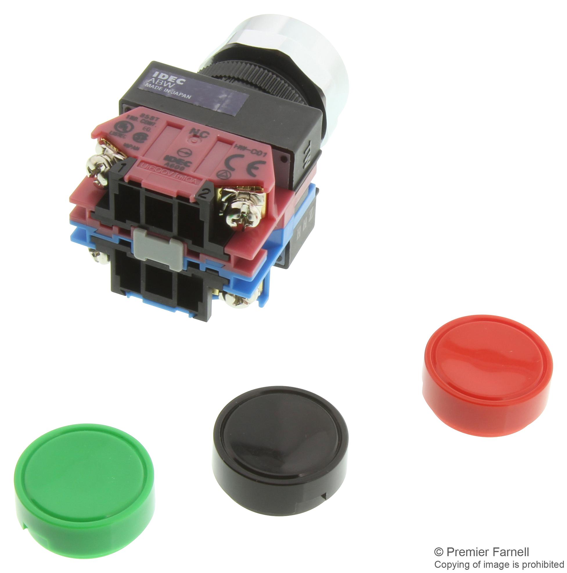 ABW211 BGR - Idec - Industrial Pushbutton Switch, TW Series, 22.3 mm